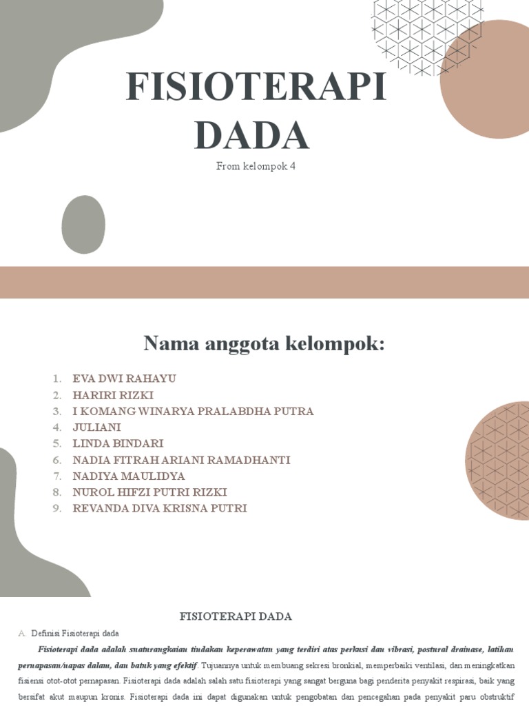 Fisioterapi Dada | PDF