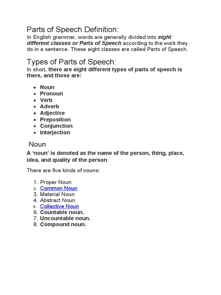 Understanding Parts of Speech | PDF | Part Of Speech | Noun