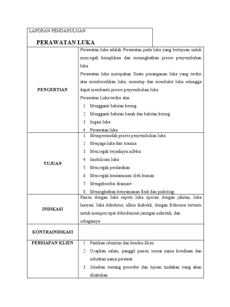 Laporan Perawatan Luka. Sarni | PDF