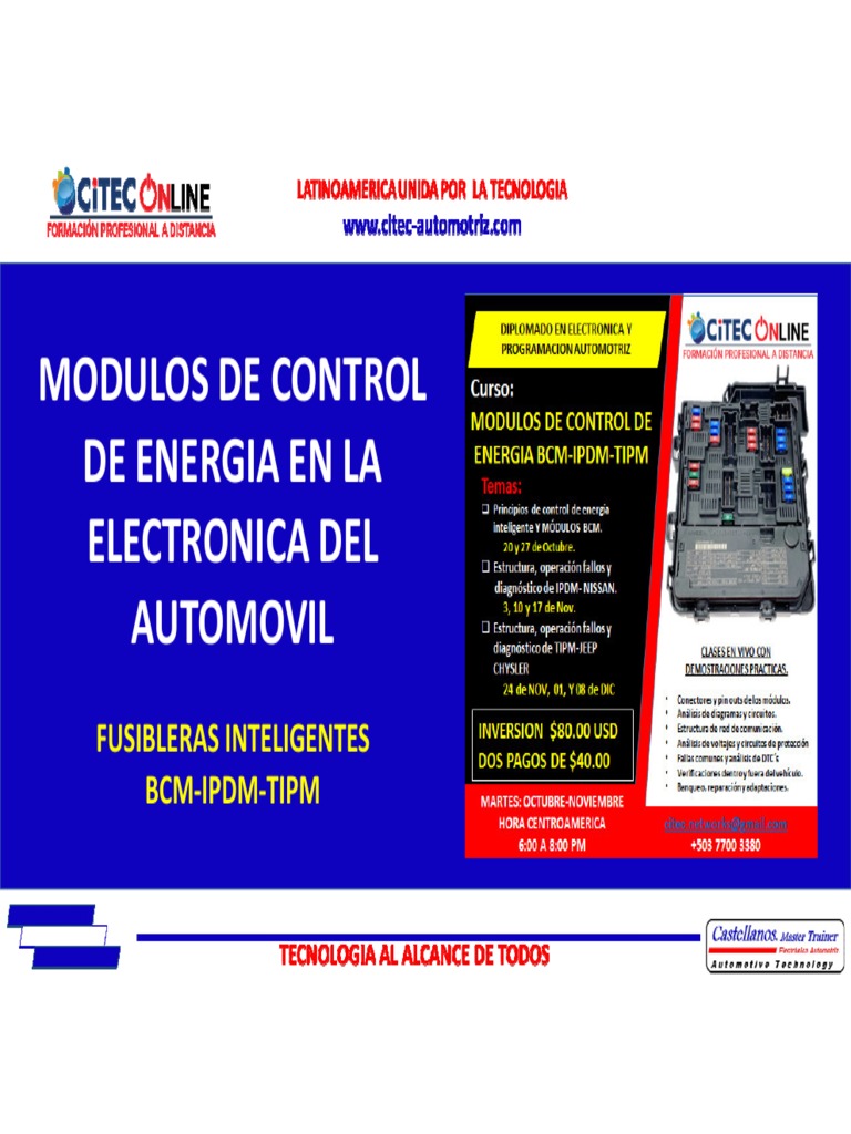 Módulos IPDM en Electrónica Automotriz | PDF | Coche | Vehículos terrestres