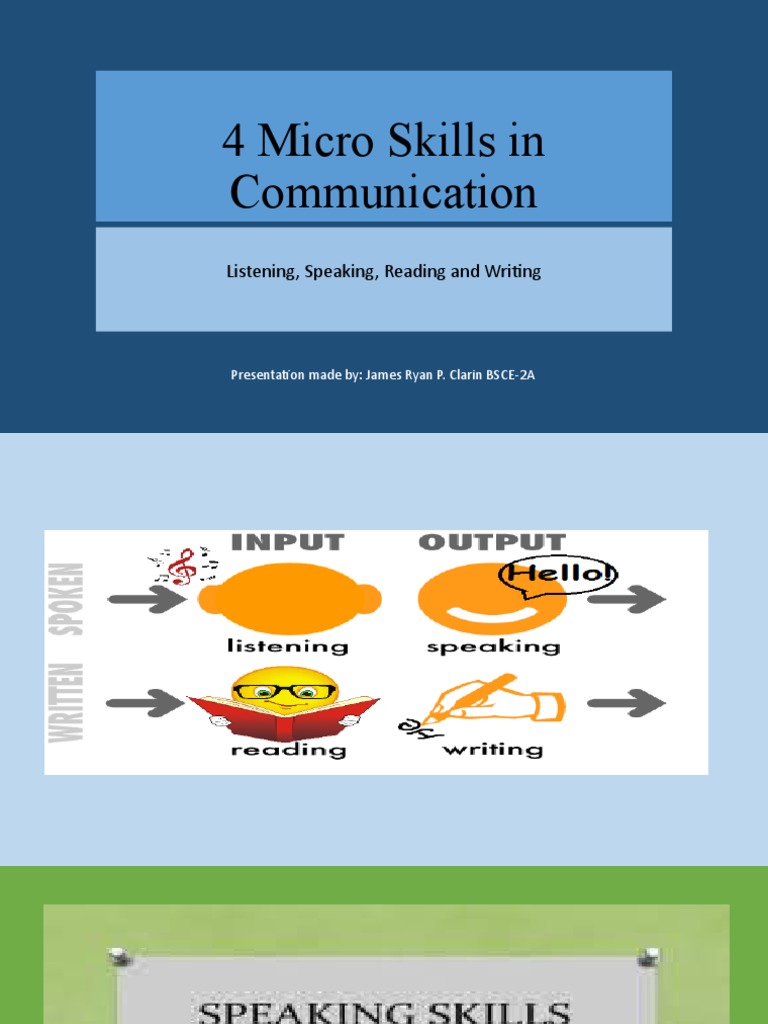 4 Micro Skills in Communication | PDF