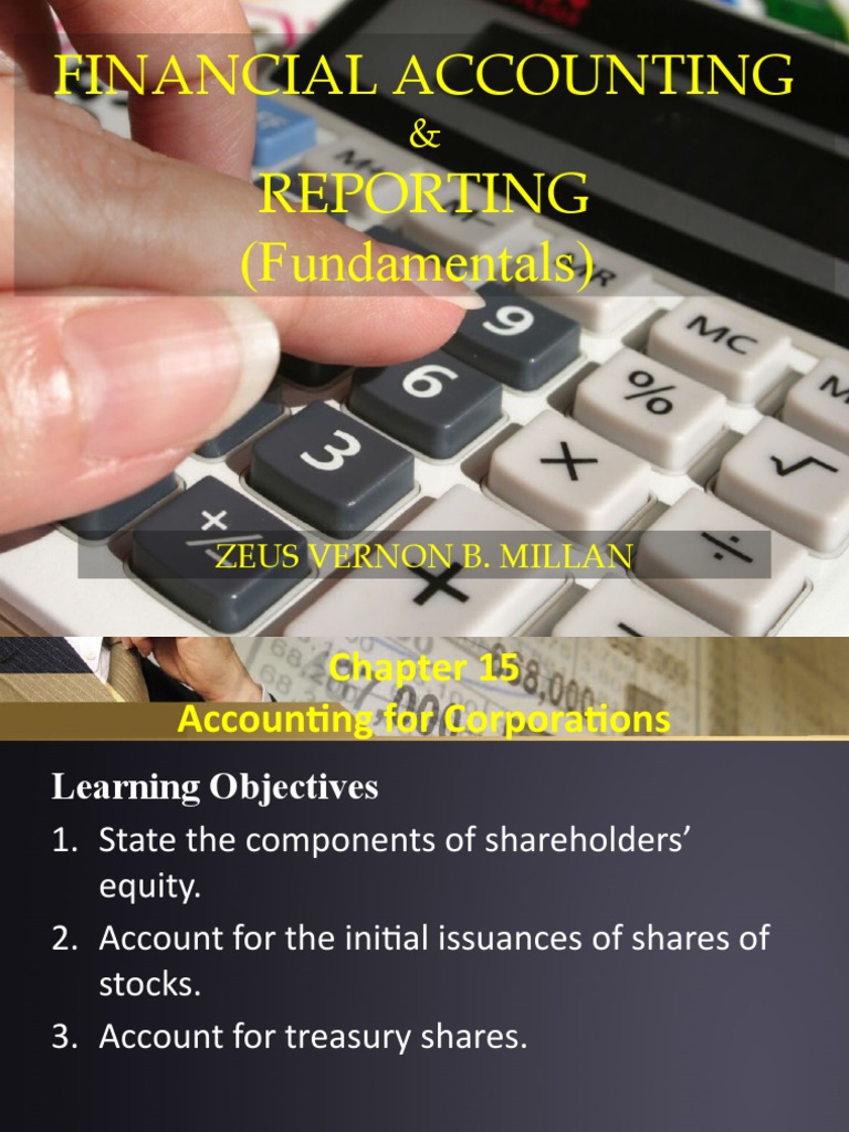 Chapter 15 - Accounting For Corporations | PDF | Stocks | Treasury Stock