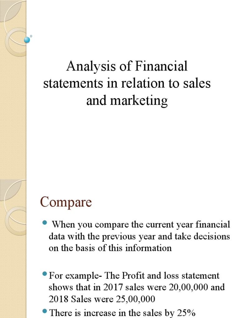 Analysis of Financial Statements in Relation To Sales | PDF | Gross ...