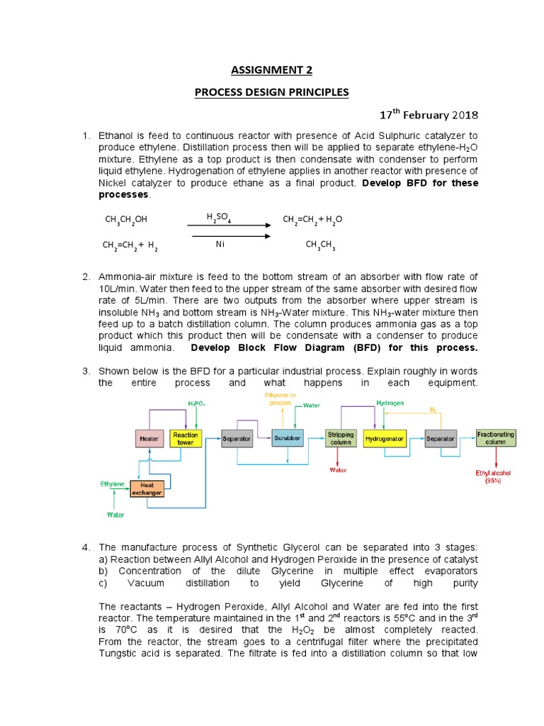 Assignment 2 | PDF | Distillation | Glycerol