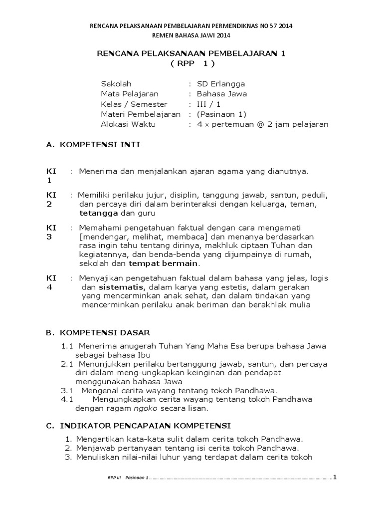 RPP III Pasinaon 1 | PDF