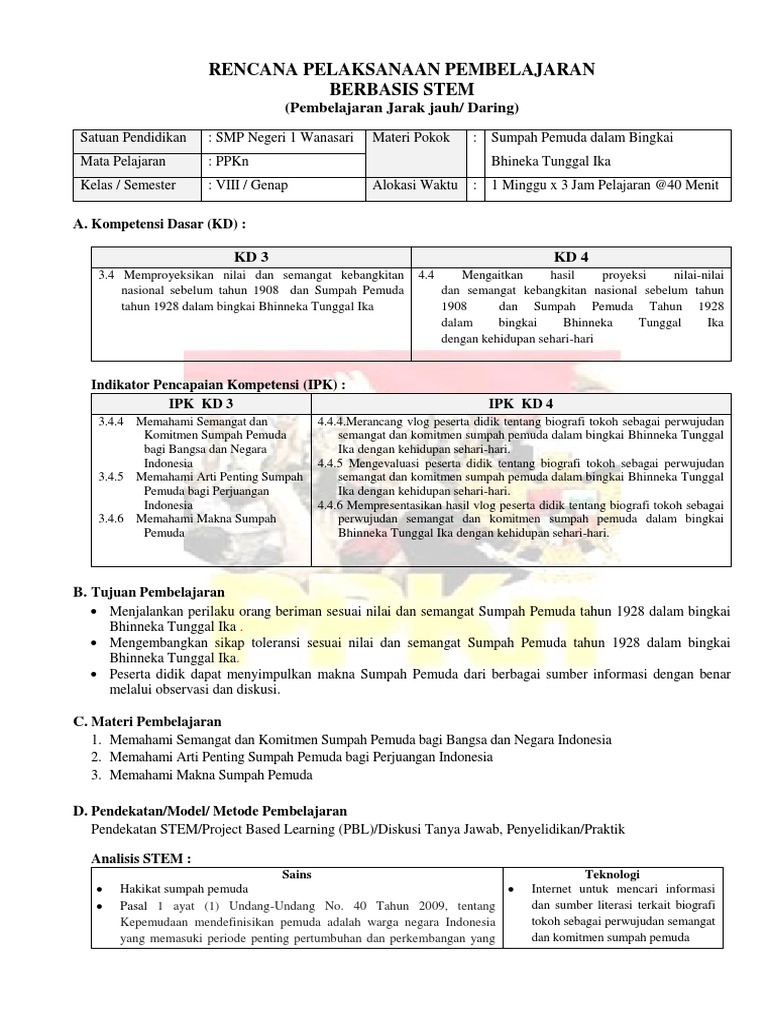 RPP Stem Jarak Jauh | PDF