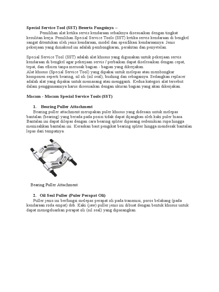 Bab 3 Sst Special Service Tools Pdf