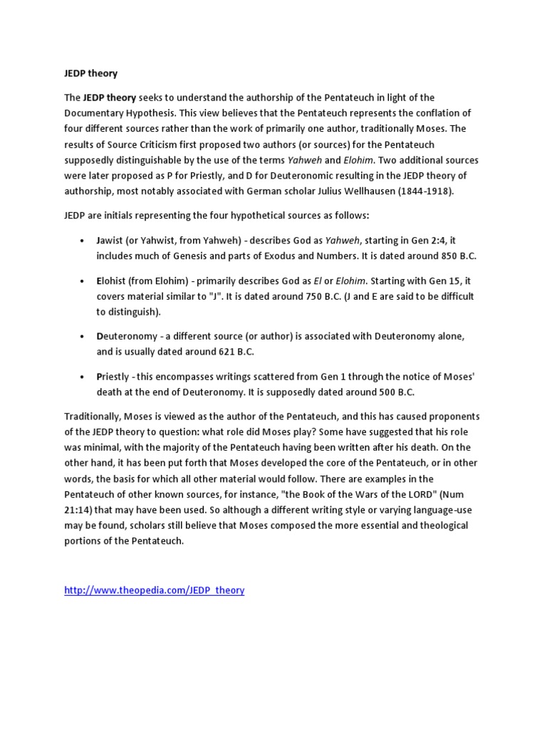 Understanding the JEDP Theory | PDF