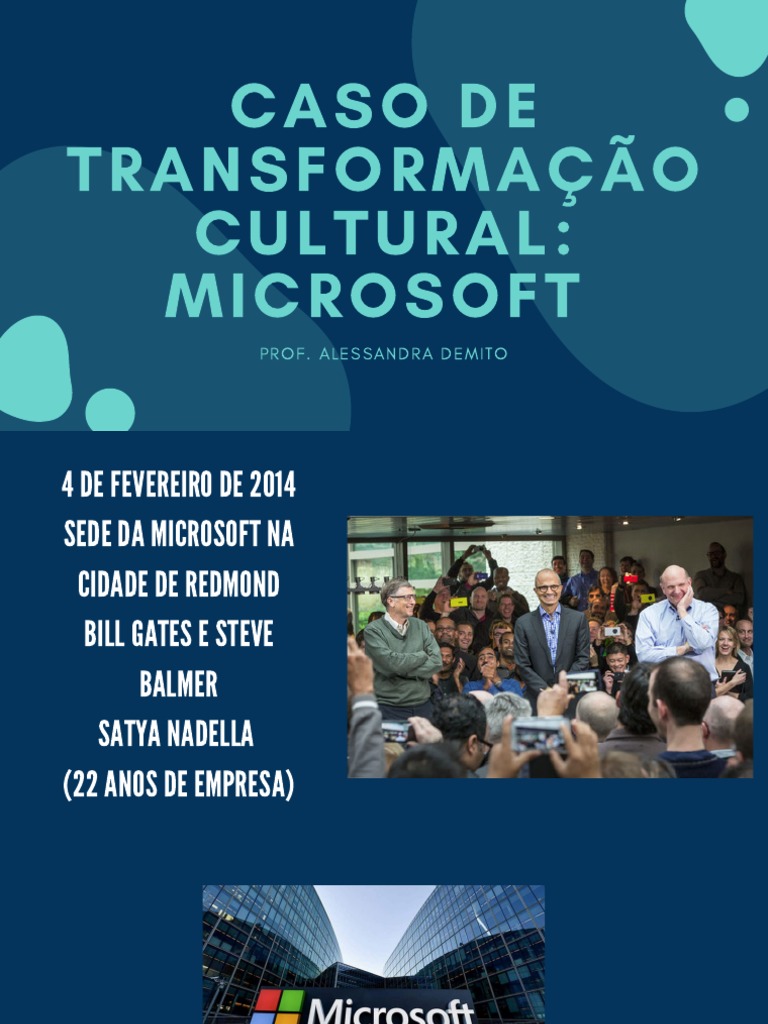 Caso de Transformação Cultural - Microsoft | PDF | Microsoft