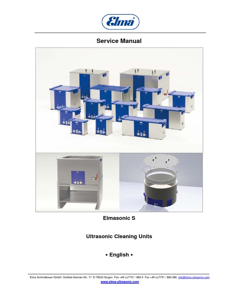 Elmasonic - S Manual Support. | PDF | Electrostatic Discharge | Mains ...