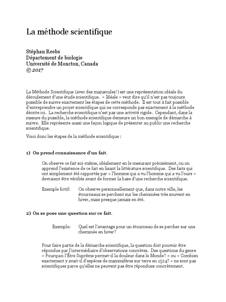 La Methode Scientifique | PDF | Méthode scientifique | Science