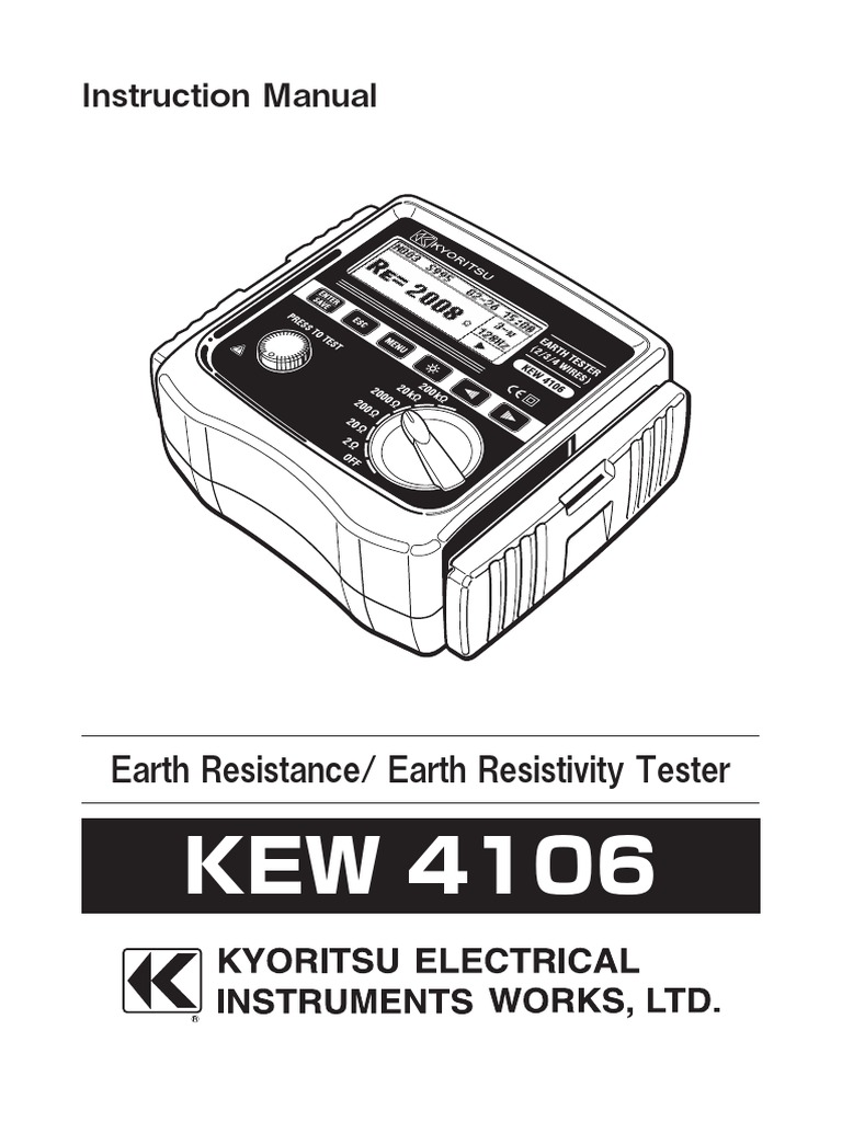 Instruction Manual KEW 4106 | PDF | Power Supply | Backlight
