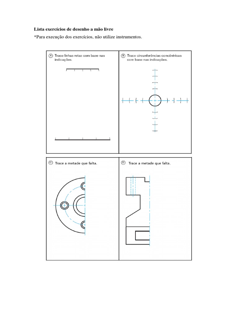Aula 2 Lista Exercícios Desenho A Mão Livre Pdf