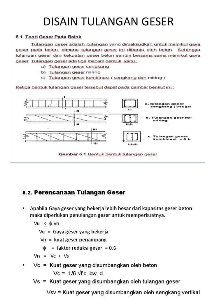 Vii. Tulangan Geser & Puntir | PDF