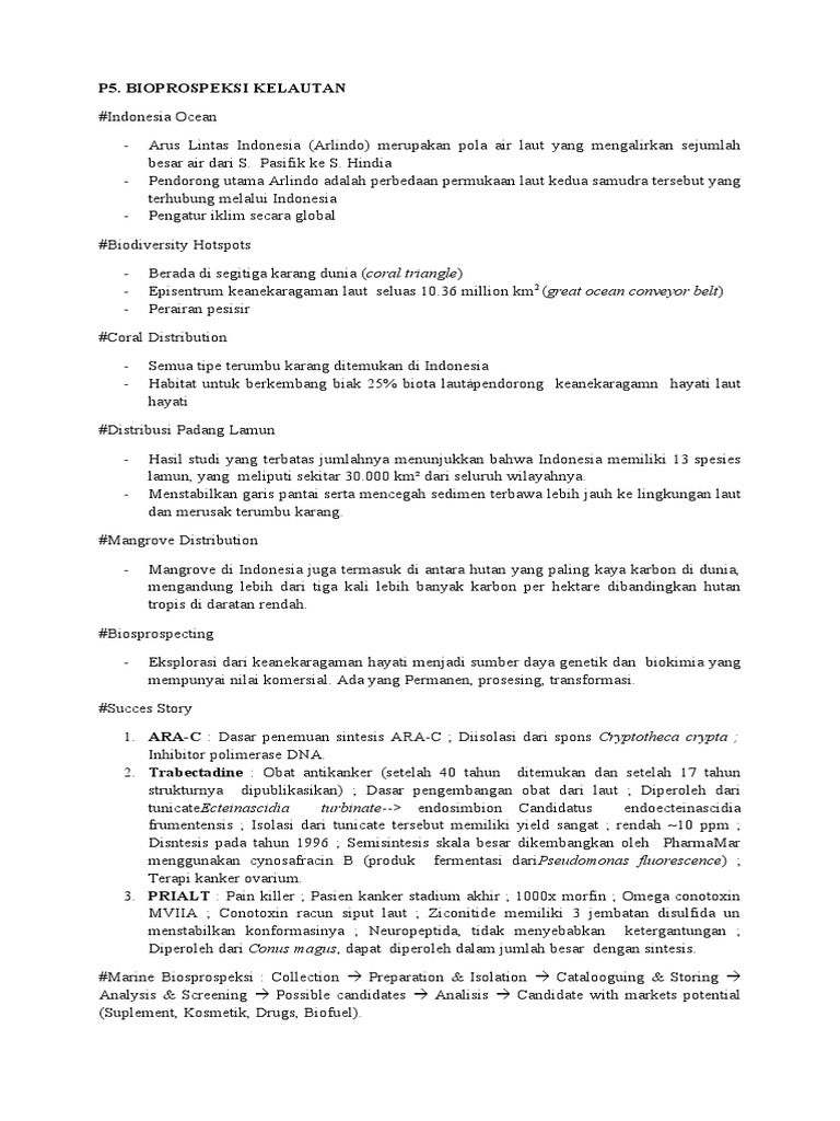P5. Bioprospeksi Kelautan | PDF