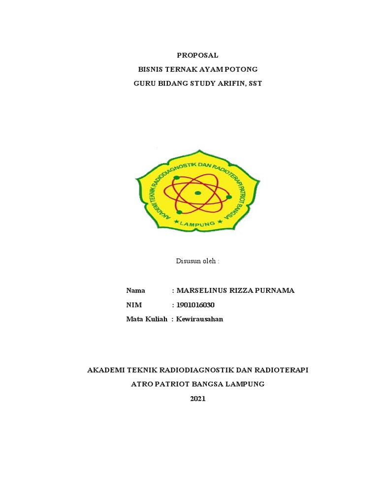 PROPOSAL Kewirausahaan (Marselinus Rizza Purnama) | PDF | Bisnis ...