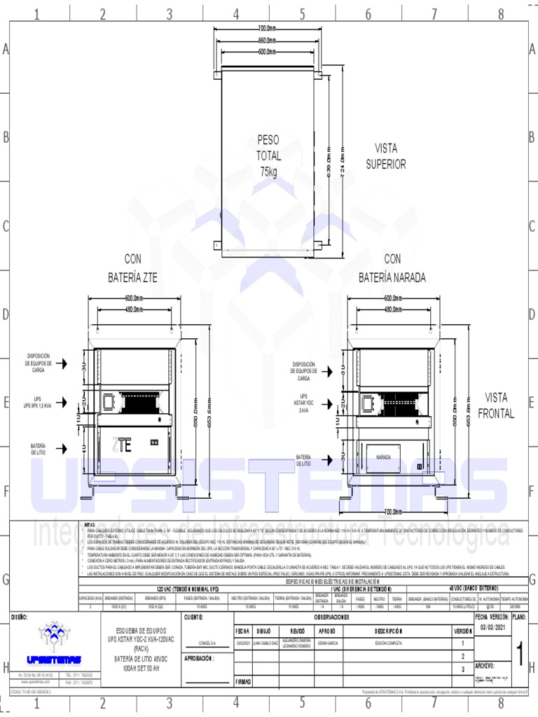 Esquema de Equipos UPS EATON Y K-STAR | PDF