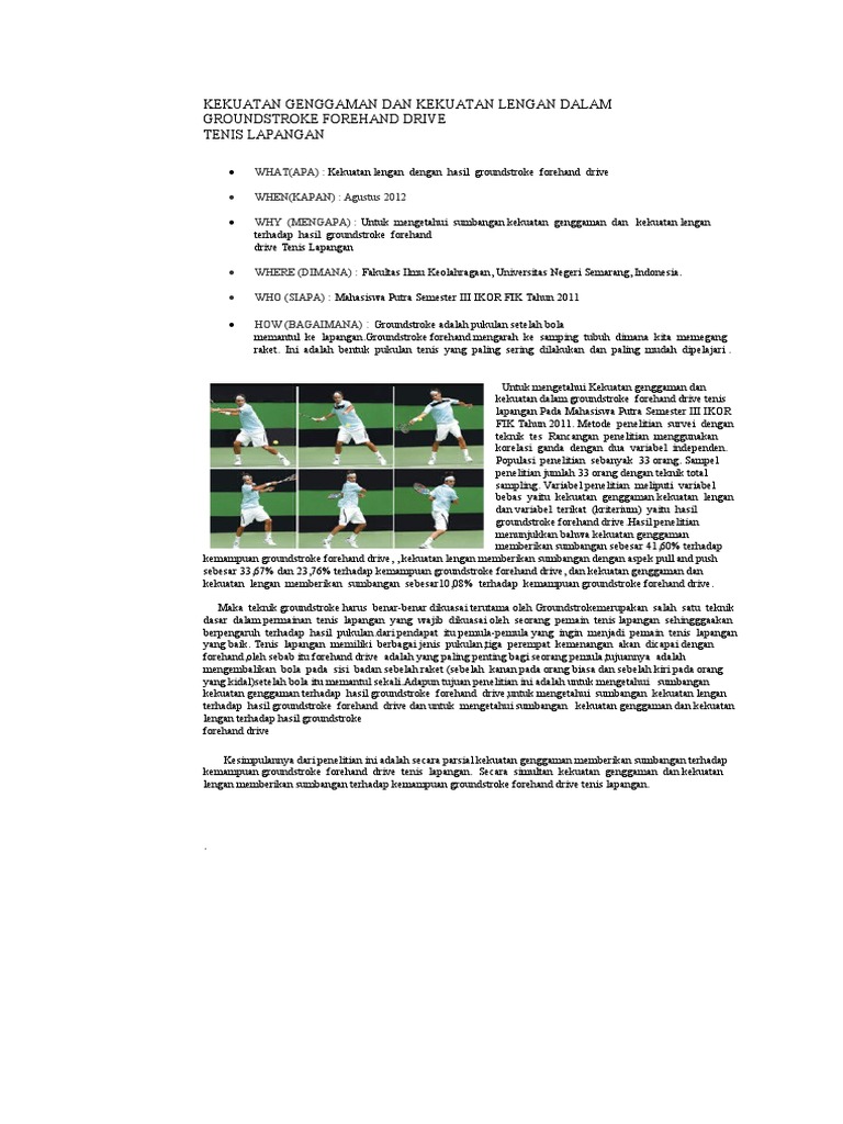 Groundstroke Forehand Drive | PDF
