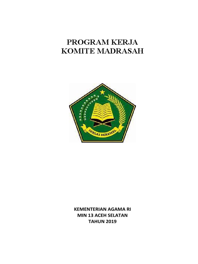 Contoh Program Kerja KOMITE MADRASAH | PDF