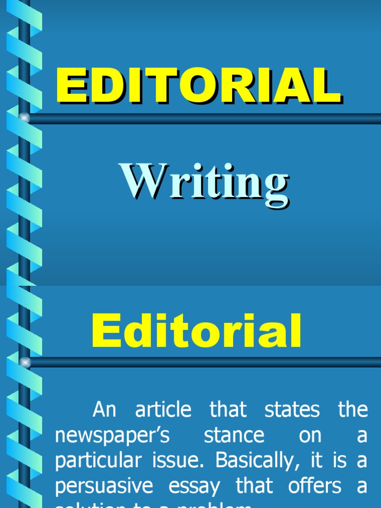 Editorial Writing 2021-2022 | PDF
