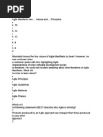 Agile Exam Questions and Answers 1 | PDF | Scrum (Software Development) | Agile Software Development