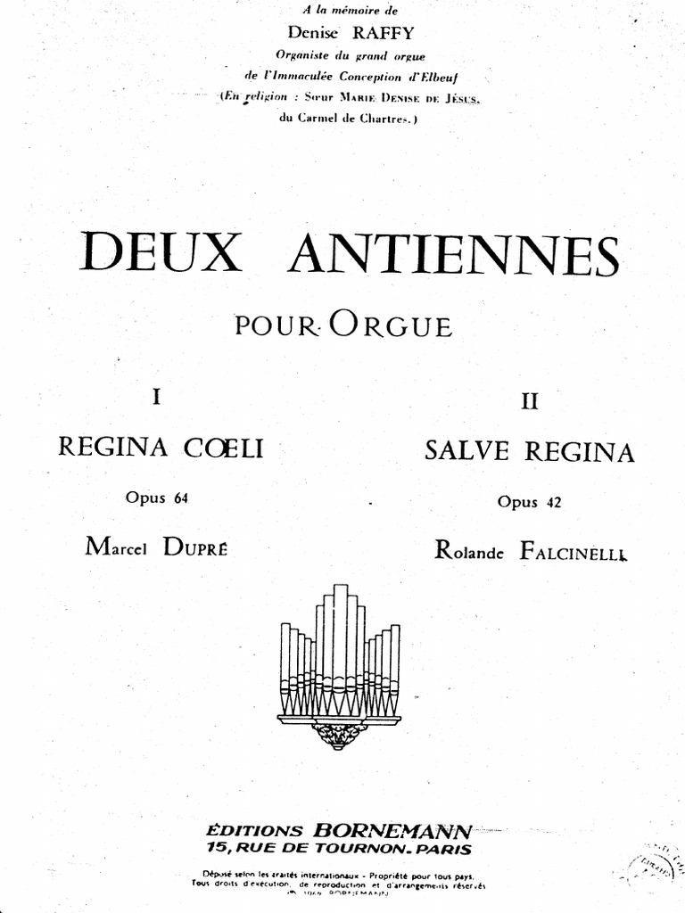 Marcel Dupre Regina Coeli Op 64 Pdf