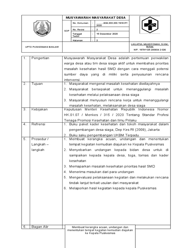 Sop MMD Revisi 2 | PDF
