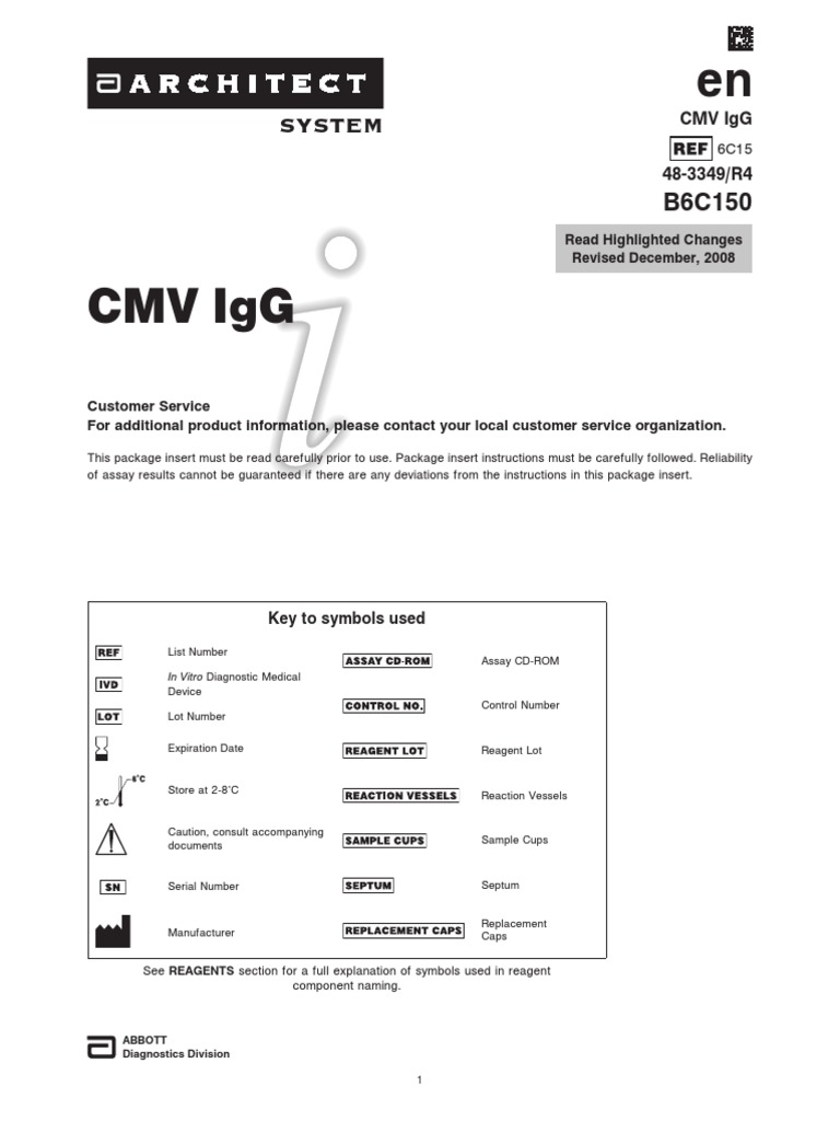 CMV Igg: System | PDF | Infection | Serology