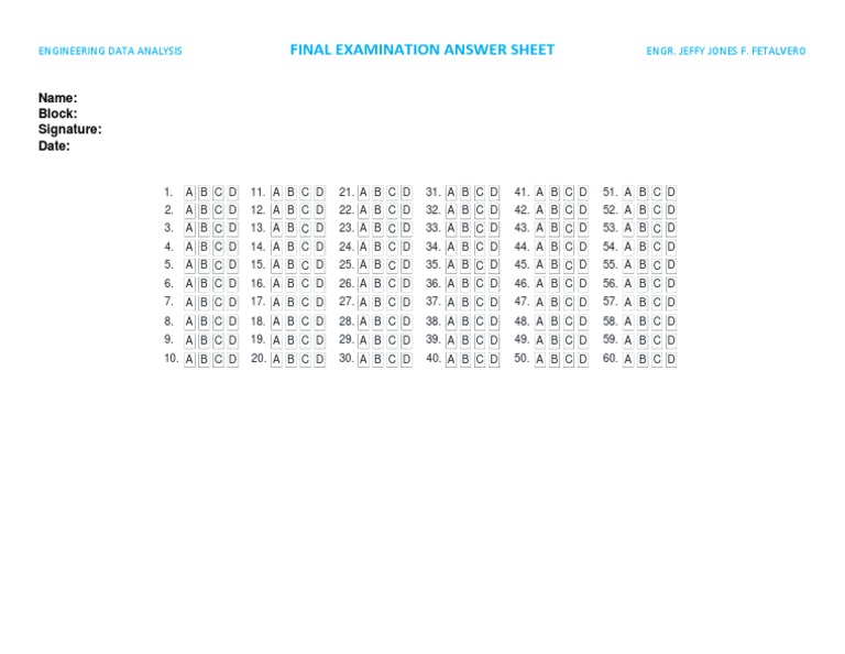 Eda Final Answer Sheet | PDF