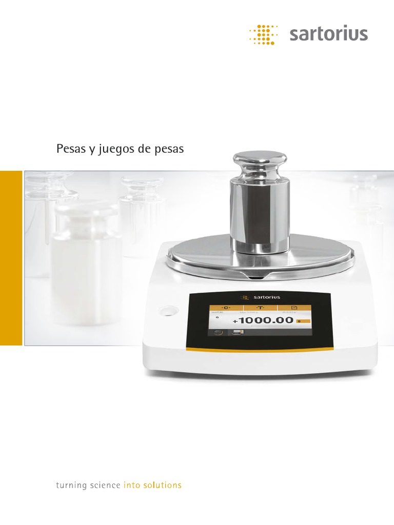 Sartorius Catalogo Pesas | PDF | Calibración | Acero