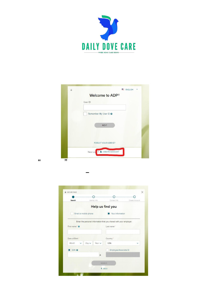 Adp Create An Account Guide | PDF | Career & Growth | Business