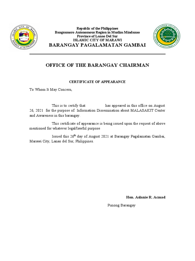 Certify Malasakit | PDF