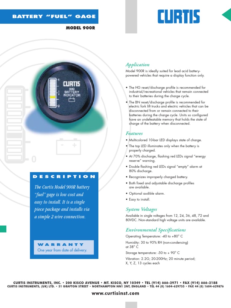 Curtis Indicador Bateria 900r | PDF | Light Emitting Diode | Electricity