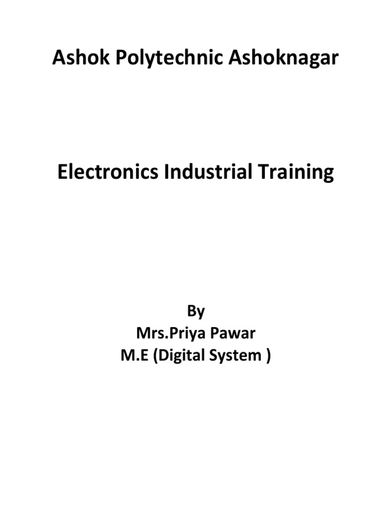 Electronics Industrial Training | PDF | Electronic Circuits | Electronics