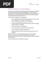 Terms of Reference Template 13 | PDF