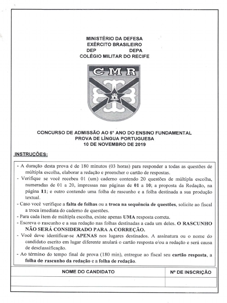 CMR 2019 2020 Portugues Fundamental | PDF