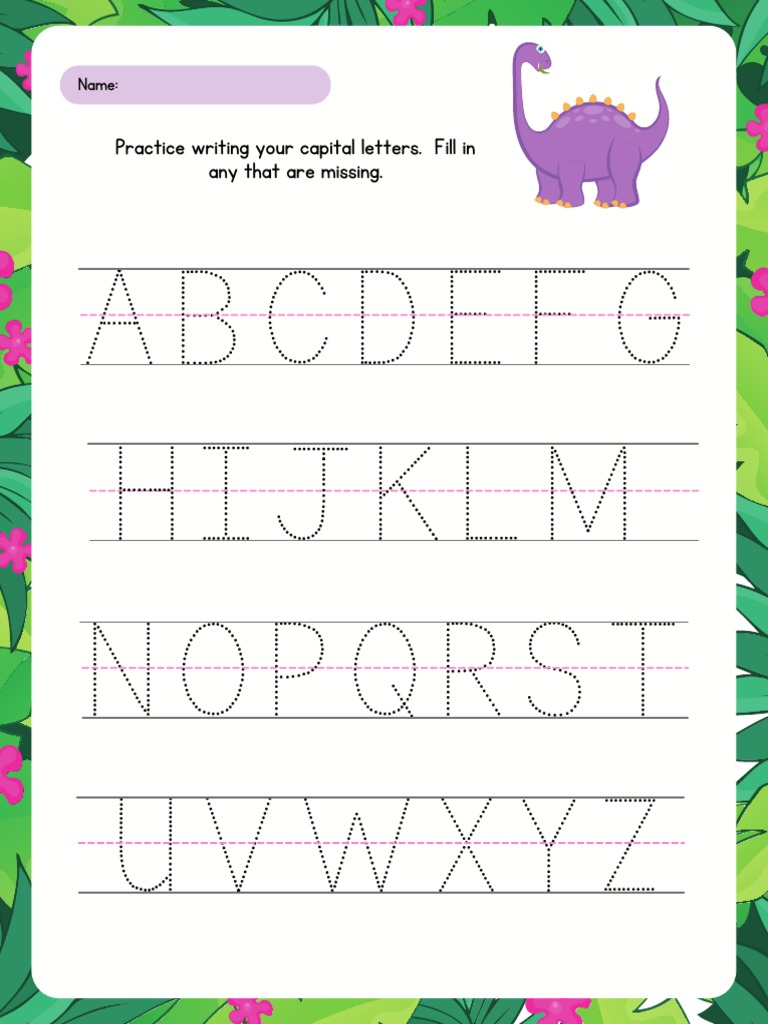 Dinosaur Alphabet Practice | PDF