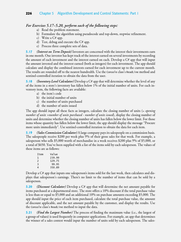 C# Programming Exercises | PDF | Sales | Encryption