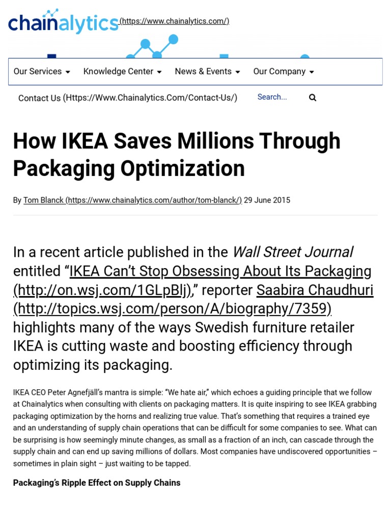 IKEA's Cost-Saving Packaging Strategies | PDF | Supply Chain ...