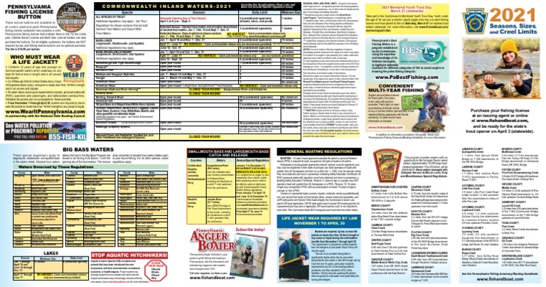 Seasons, Sizes, Creel Limits: Species Daily Limit Seasons Minimum Size ...