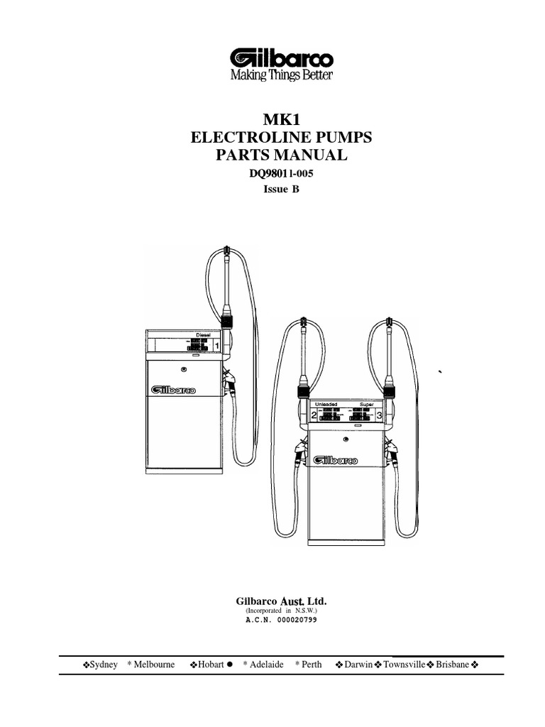 Electroline MK1 Parts Manual | PDF | Screw | Pump