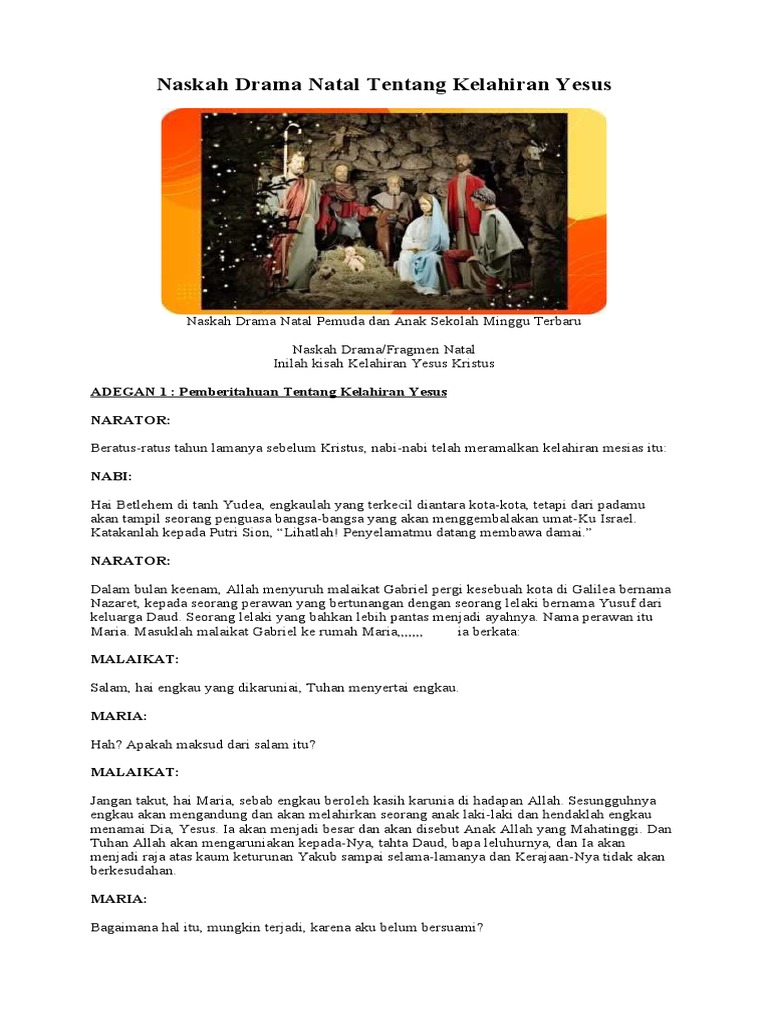 Naskah Drama Natal Tentang Kelahiran Yesus | PDF