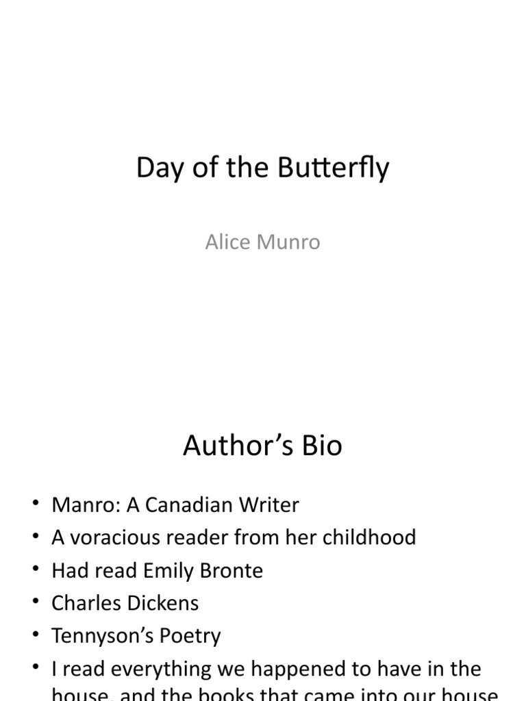 Themes in Alice Munro's "Day of the Butterfly" | PDF | General Fiction