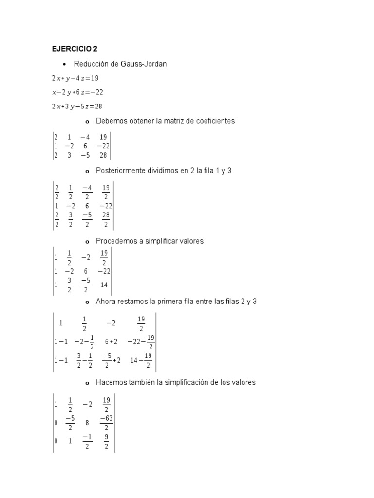 Solución Ejercicio 2 | PDF | Matemáticas | Álgebra