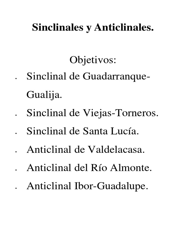 Sinclinales y Anticlinales | PDF | Terreno | Geología