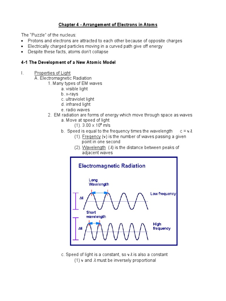 Chapter 4 - Arrangement of Electrons in Atoms | PDF | Atomic Orbital ...