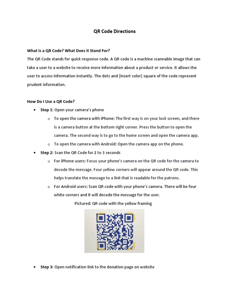 QR Code Directions | PDF