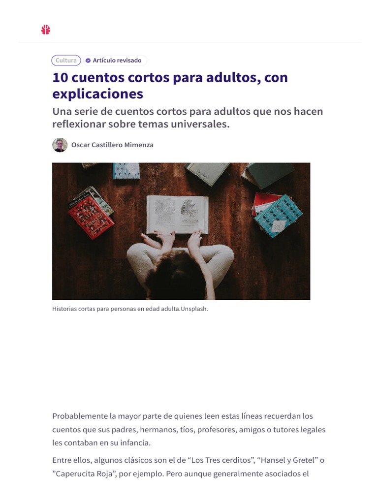 10 Cuentos Cortos para Adultos, Con Explicaciones | PDF | Adultos | Pinturas