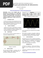 Formato Ieee para Presentación de Informes de Laboratorios | PDF | Física | Laboratorios