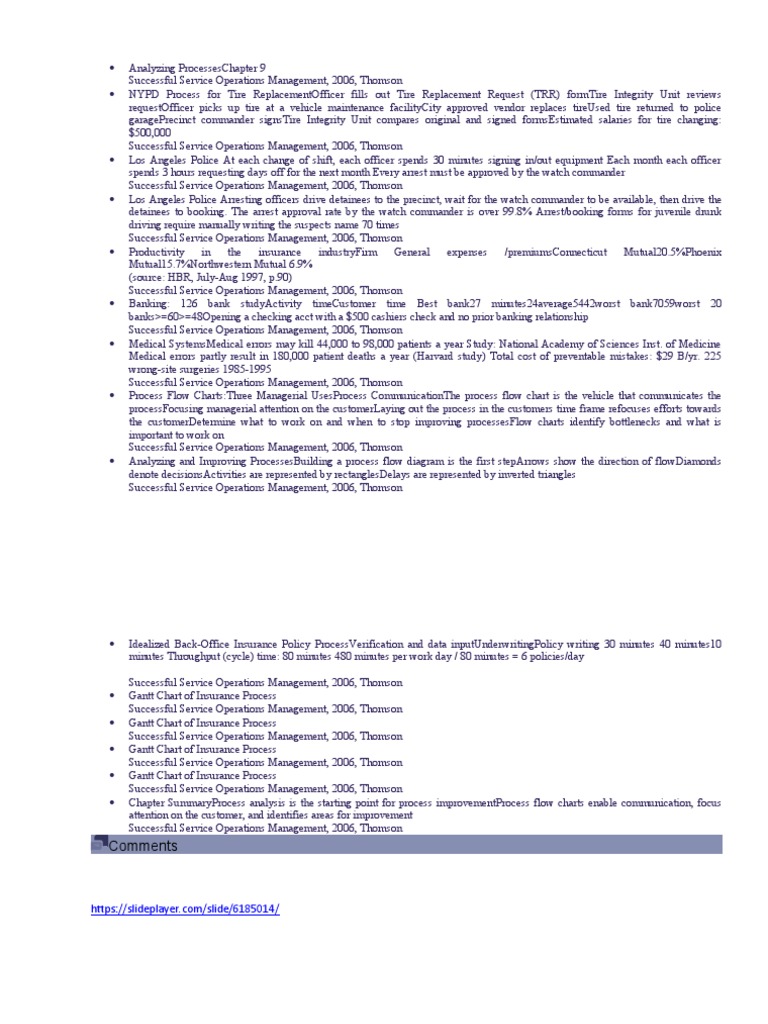 Chapter 9 Analyzing Processes Successful Service Operations Management ...